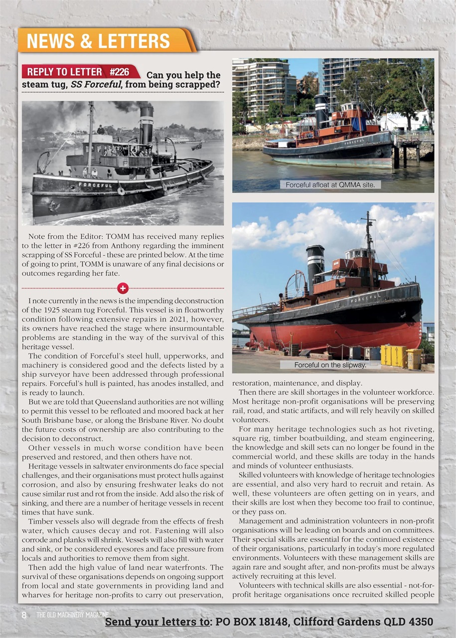 The Old Machinery Magazine - ISSUE #227 Back Issue