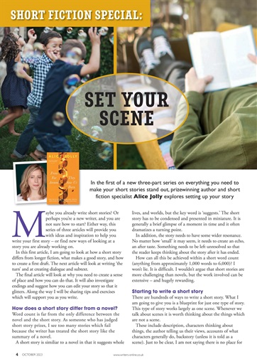 Writing Magazine - October 2023 Subscriptions | Pocketmags