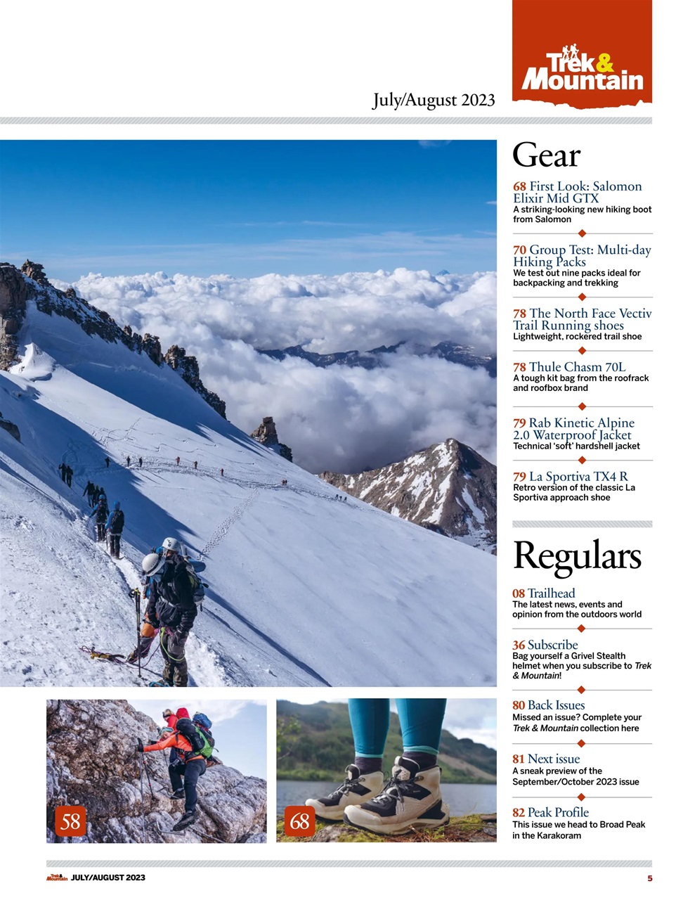 Trek & Mountain Magazine - Jul/Aug 2023 Back Issue