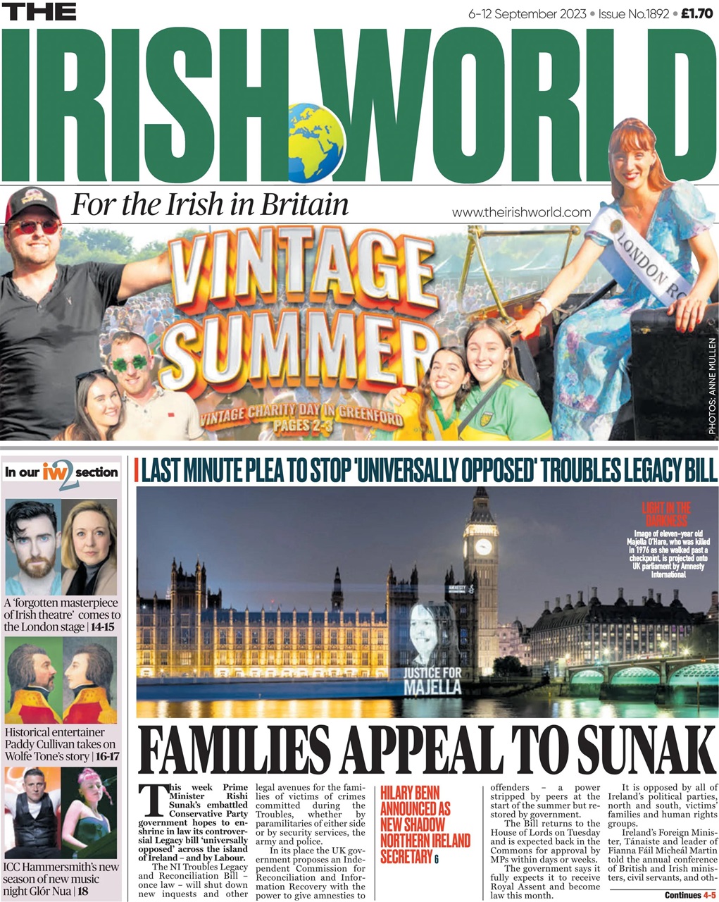 Irish World Magazine - 1892 Back Issue