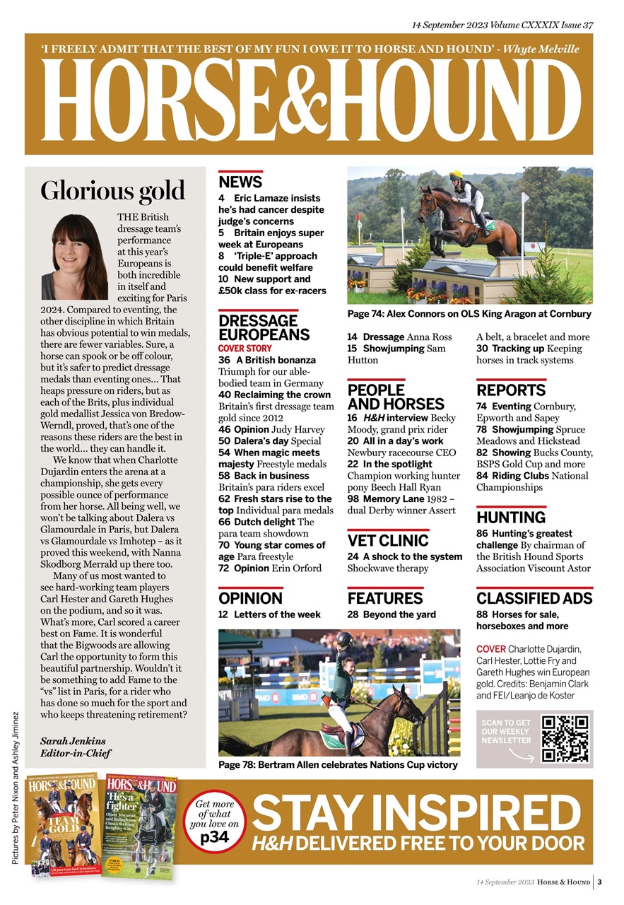 Horse & Hound Magazine - 14 Sept 2023 Back Issue
