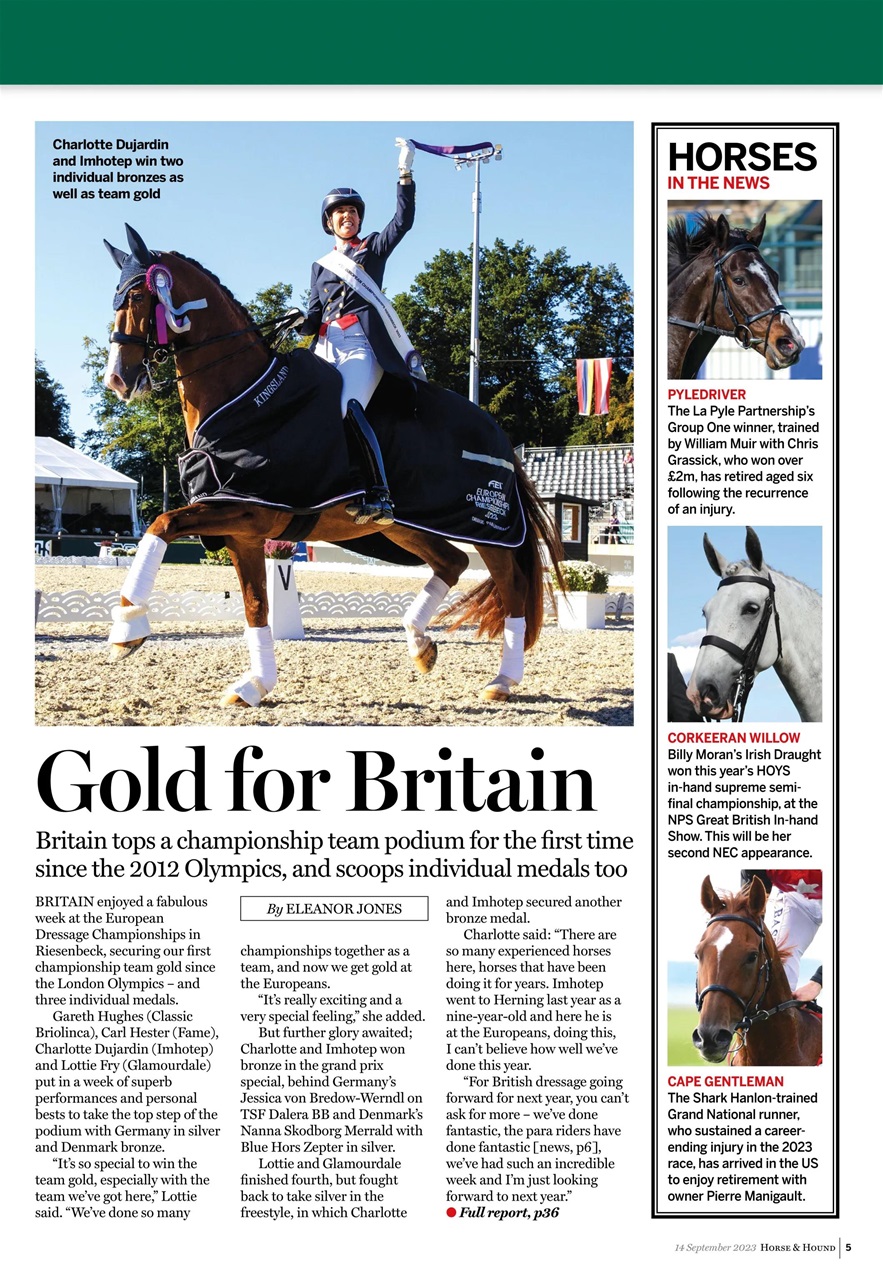 Horse & Hound Magazine - 14 Sept 2023 Back Issue
