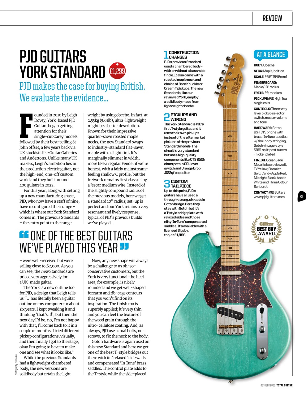 Total Guitar Magazine - October 2023 Edición anterior