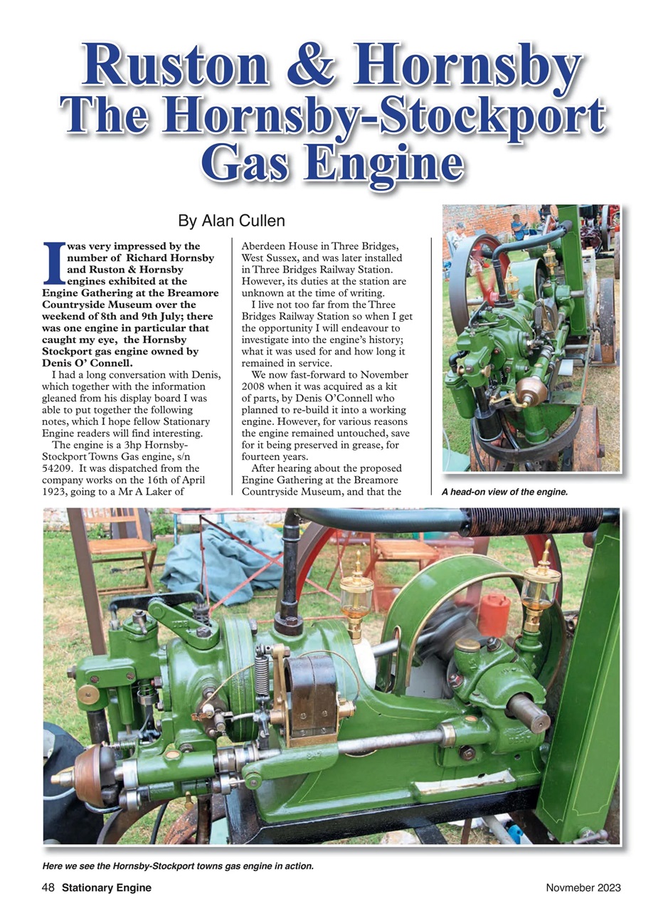 Stationary Engine Magazine - Nov-23 Back Issue