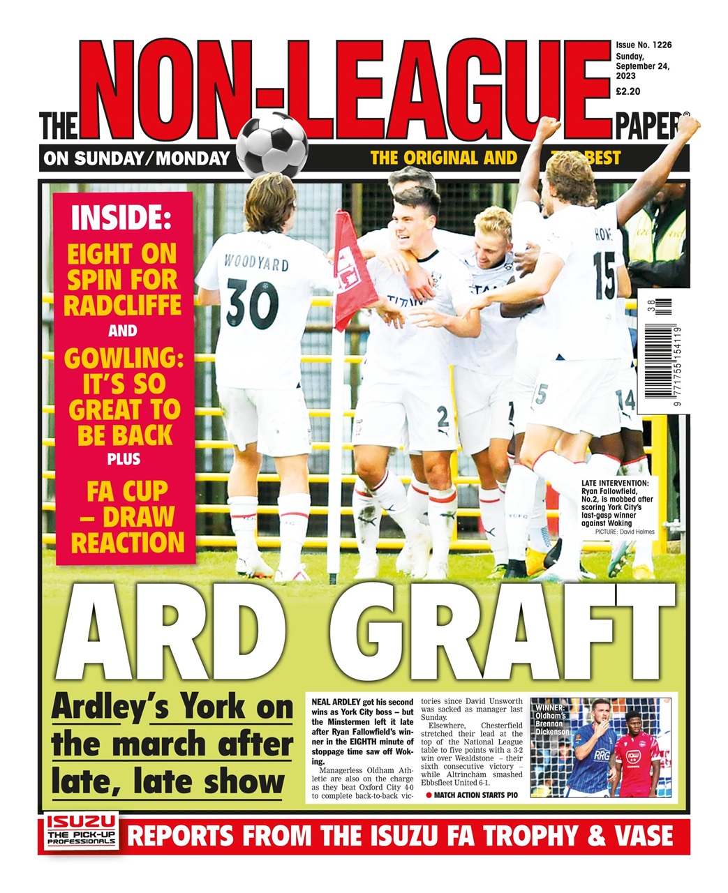 The Non-League Football Paper Magazine - 24th September 2023 Back Issue