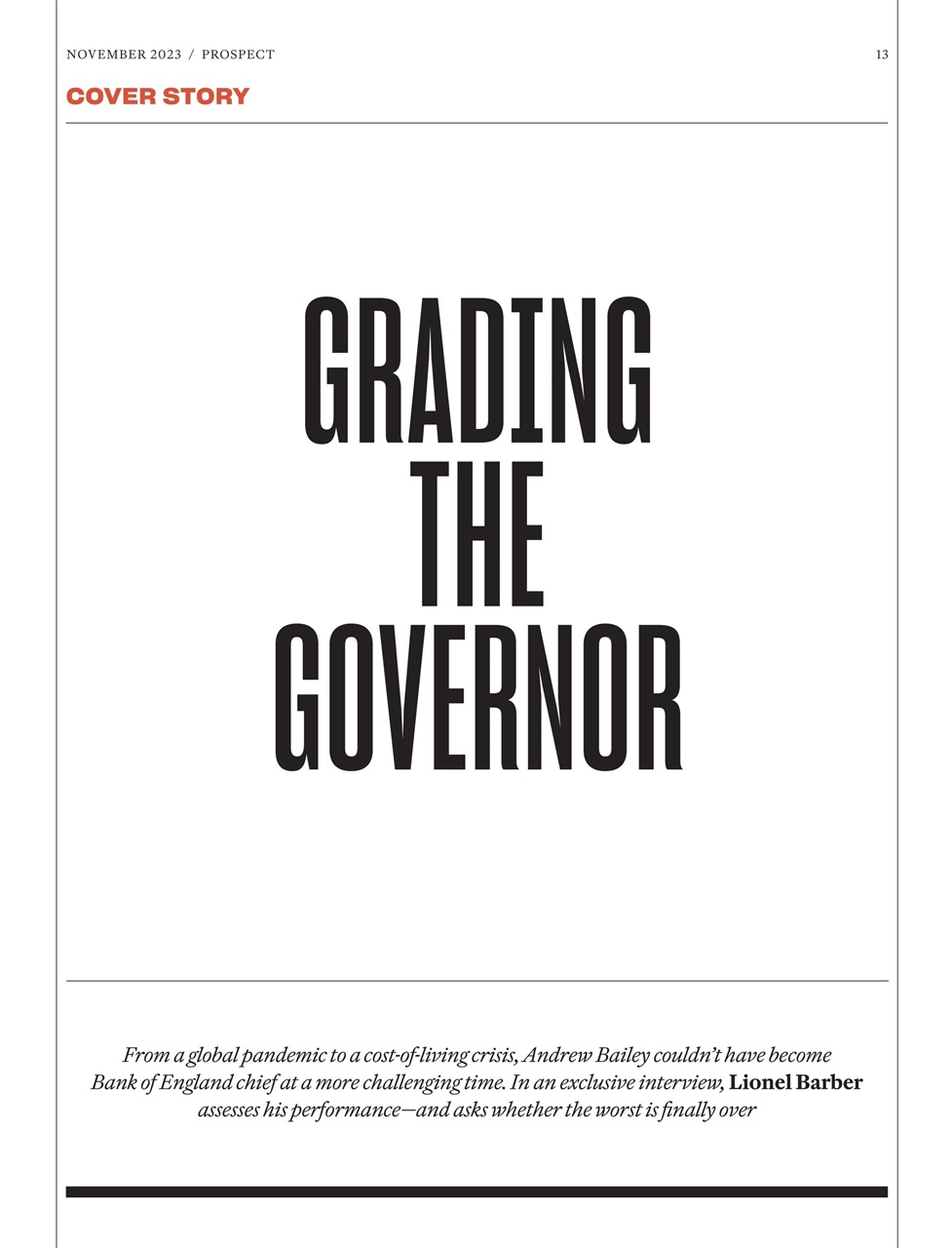 Prospect Magazine - November 2023 Back Issue