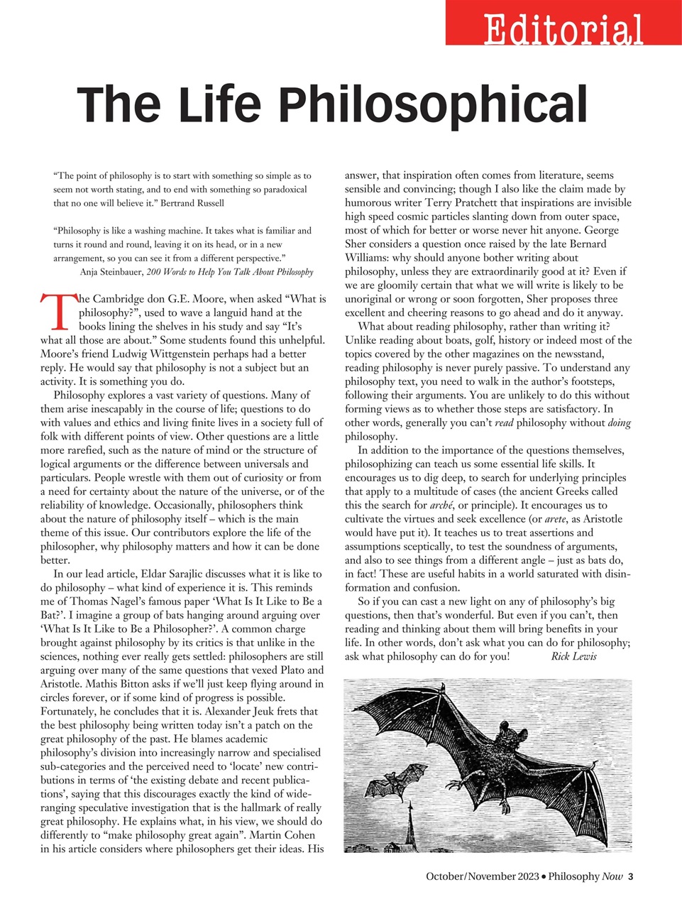Philosophy Now Magazine - October/November 2023 Back Issue