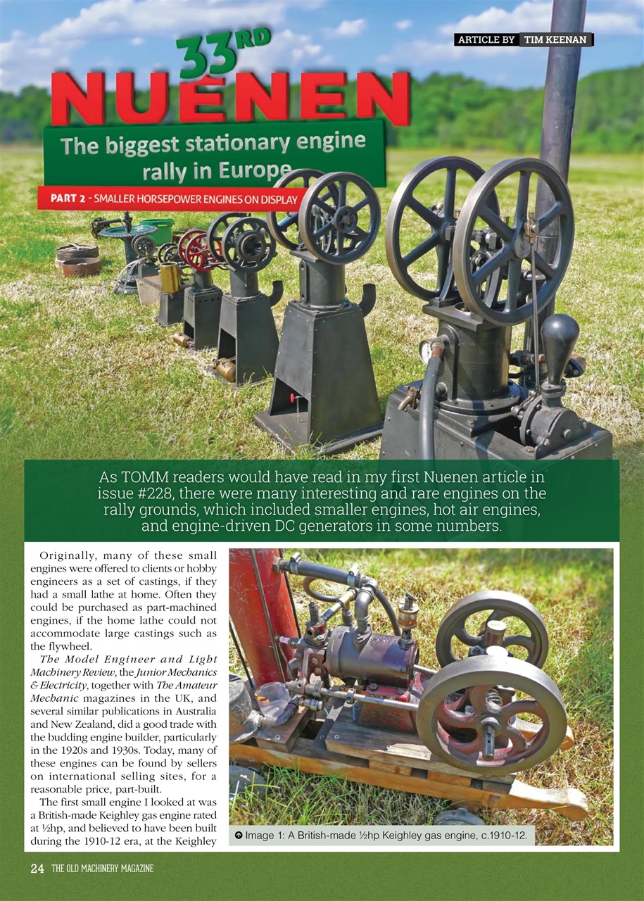 The Old Machinery Magazine - Oct-Nov 2023 Back Issue