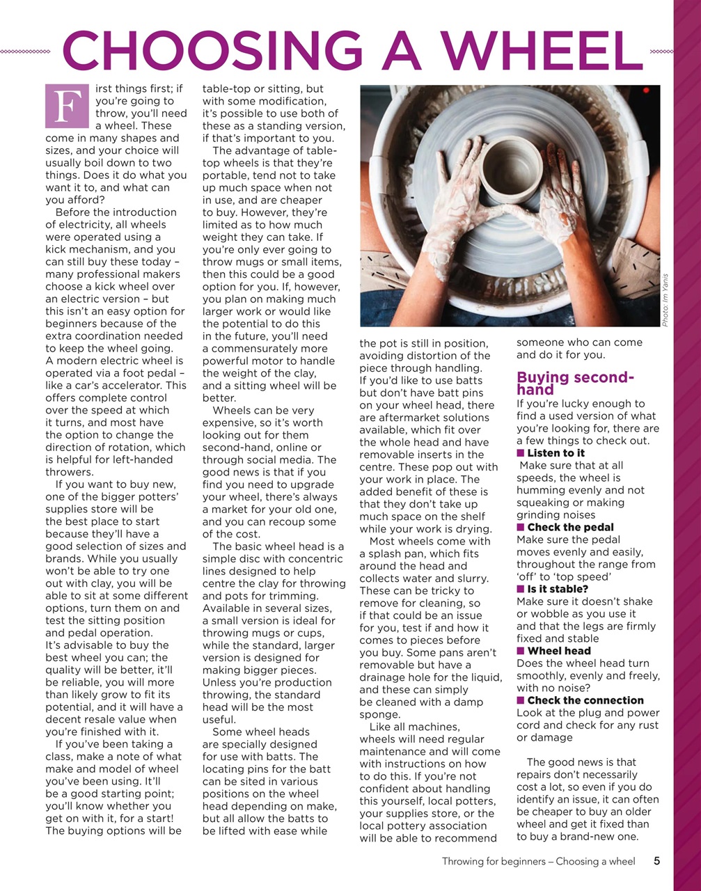 ClayCraft Magazine - Claycraft - Throwing for Beginners Special Issue