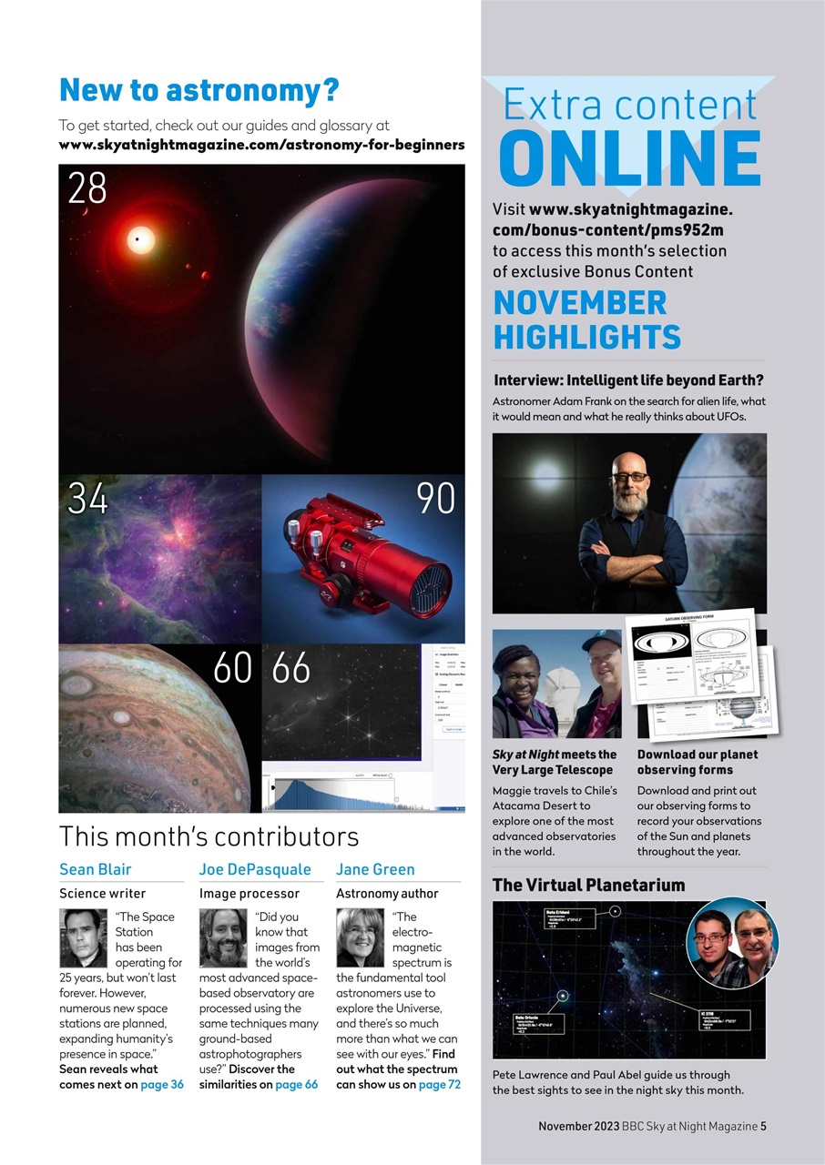 BBC Sky at Night Magazine - November 2023 Back Issue