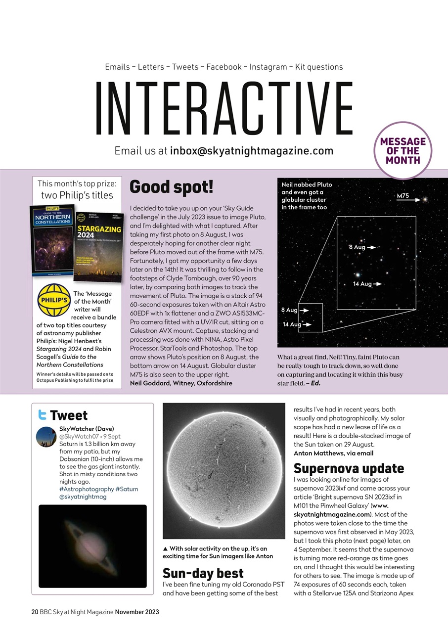 BBC Sky at Night Magazine - November 2023 Back Issue