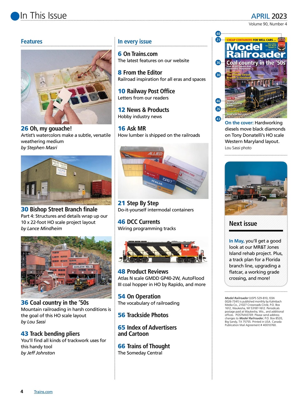 Model Railroader Magazine - Apr-23 Back Issue