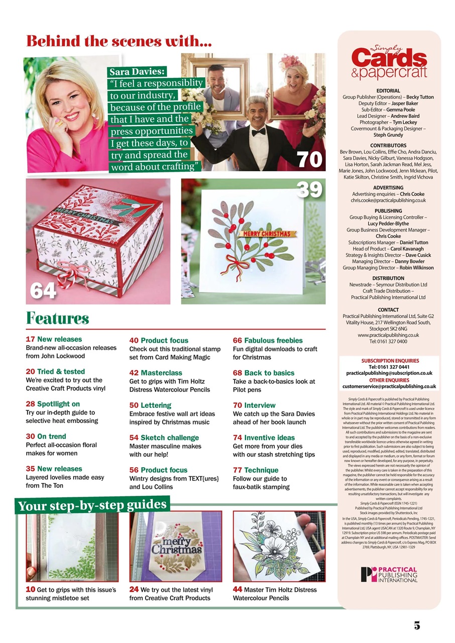 Simply Cards & Papercraft Magazine - Issue 250 Back Issue