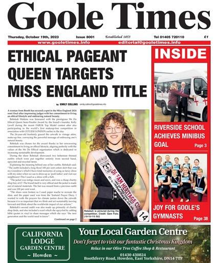 Goole Times Magazine - October 19th 2023 Back Issue