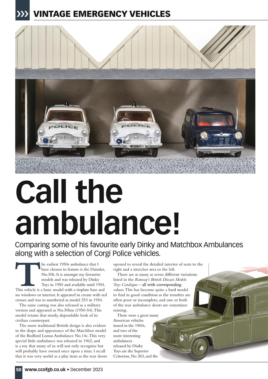 Diecast Collector Magazine - December 2023 Back Issue