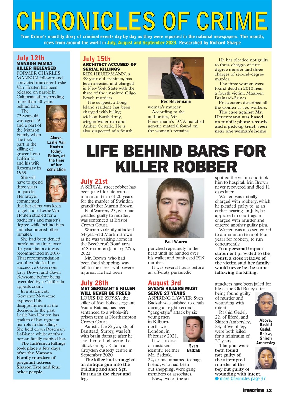 True Crime Magazine - True Crime November 2023 Back Issue