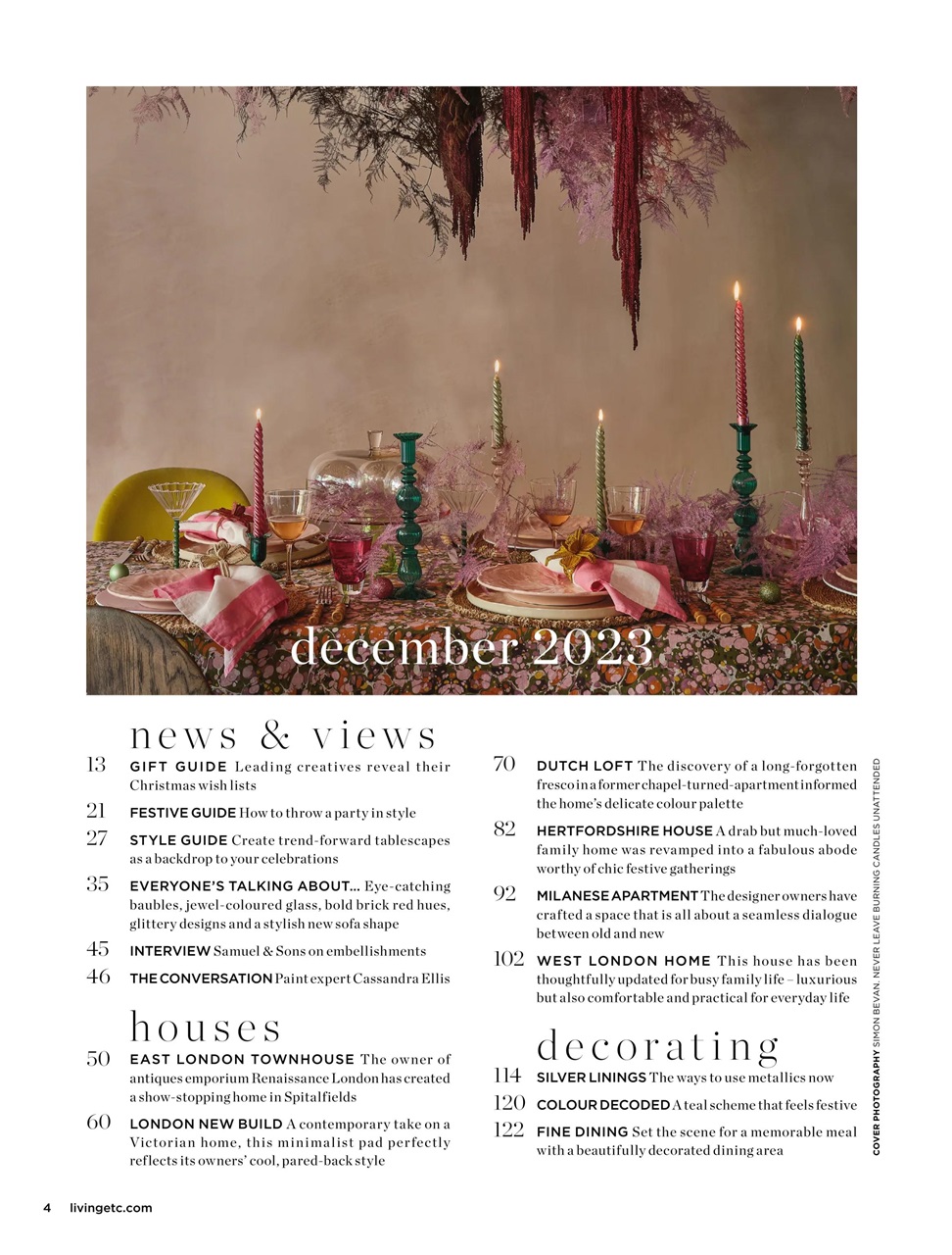 Living Etc Magazine - December 2023 Subscriptions | Pocketmags