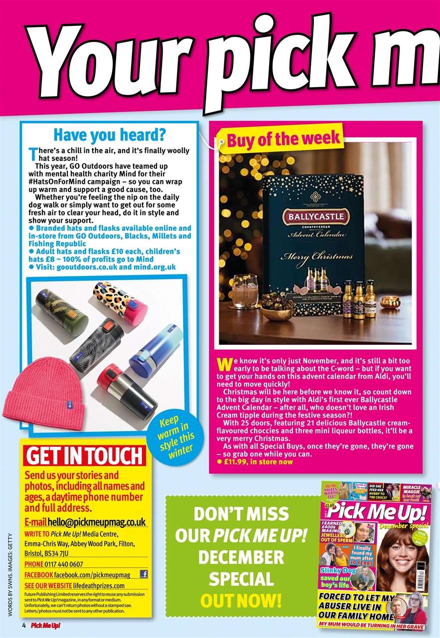 Pick Me Up Magazine 9th November 2023 Back Issue