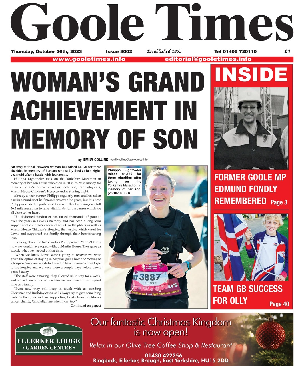 Goole Times Magazine - October 26th 2023 Back Issue