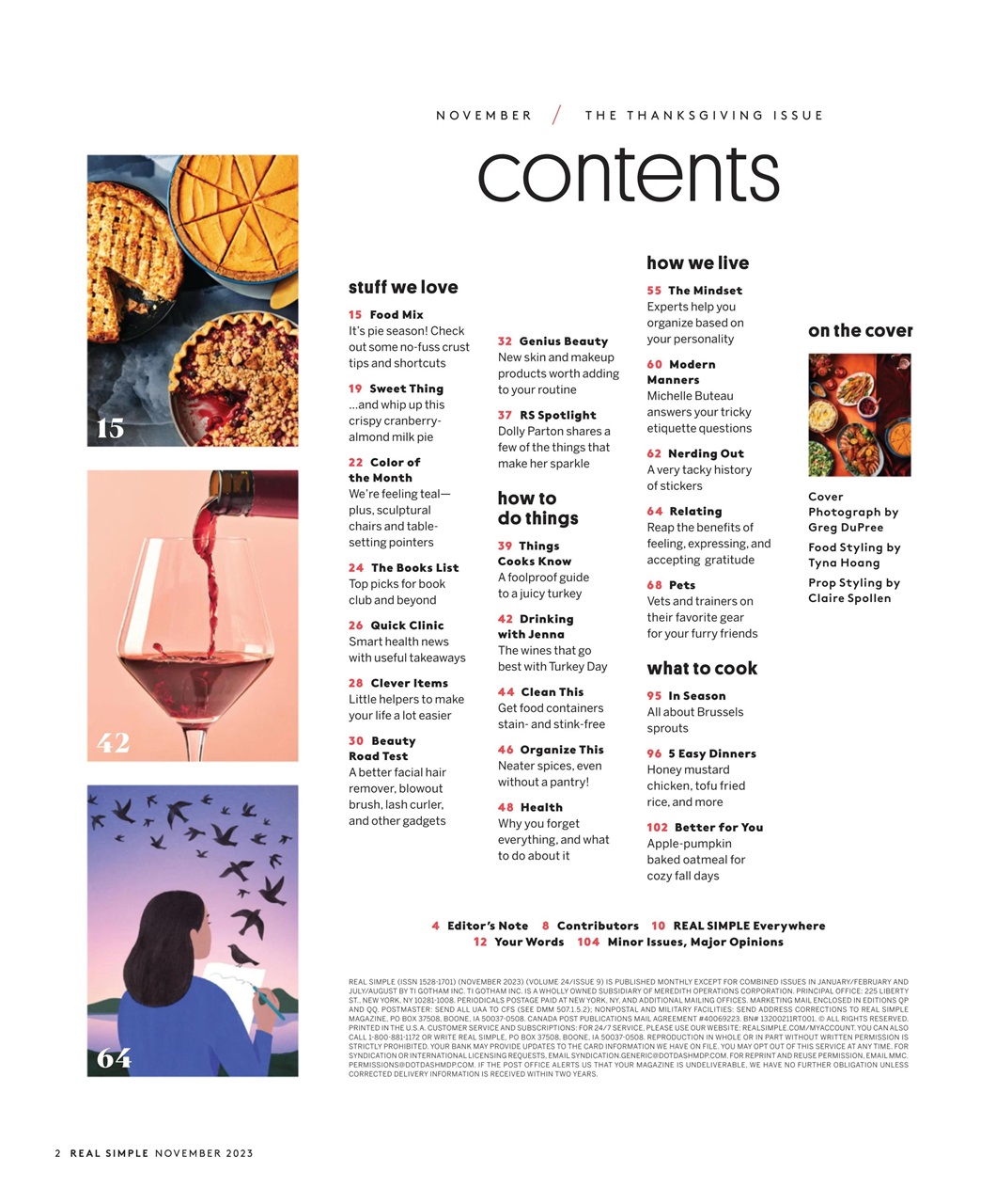 Real Simple Magazine - November 2023 Back Issue