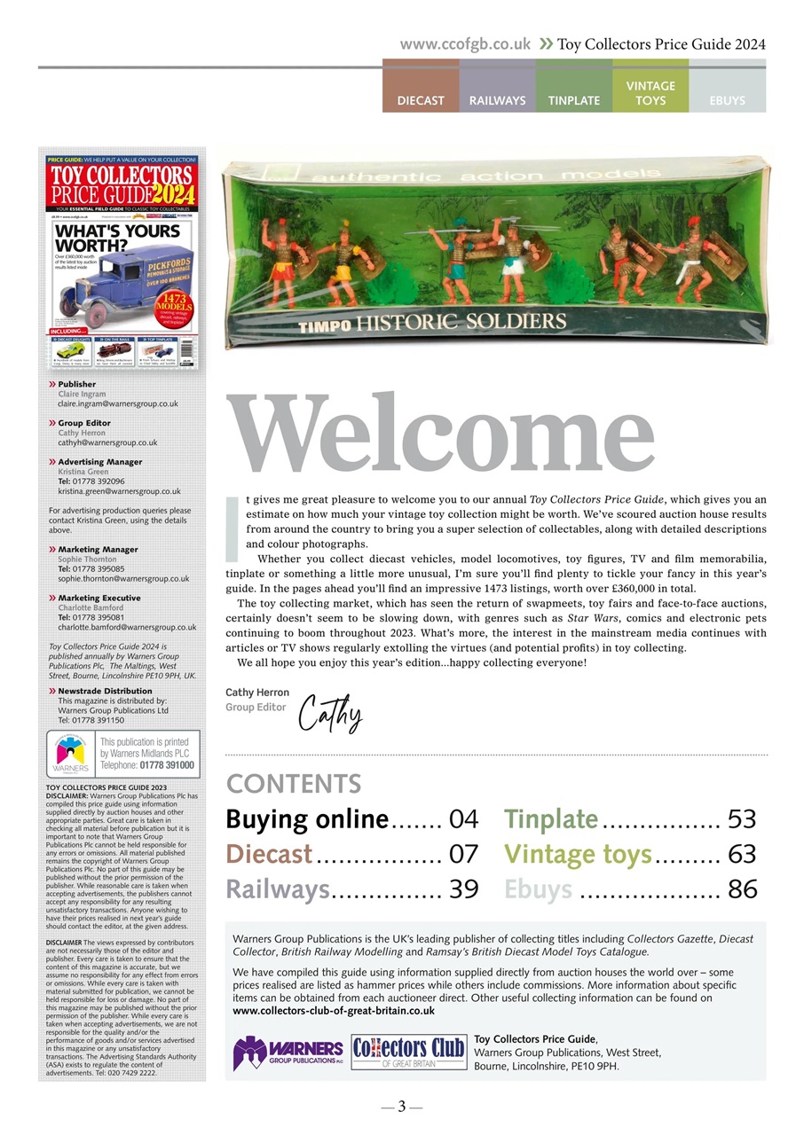 Toy Collectors Price Guide Magazine Subscriptions and Toy Collectors ...