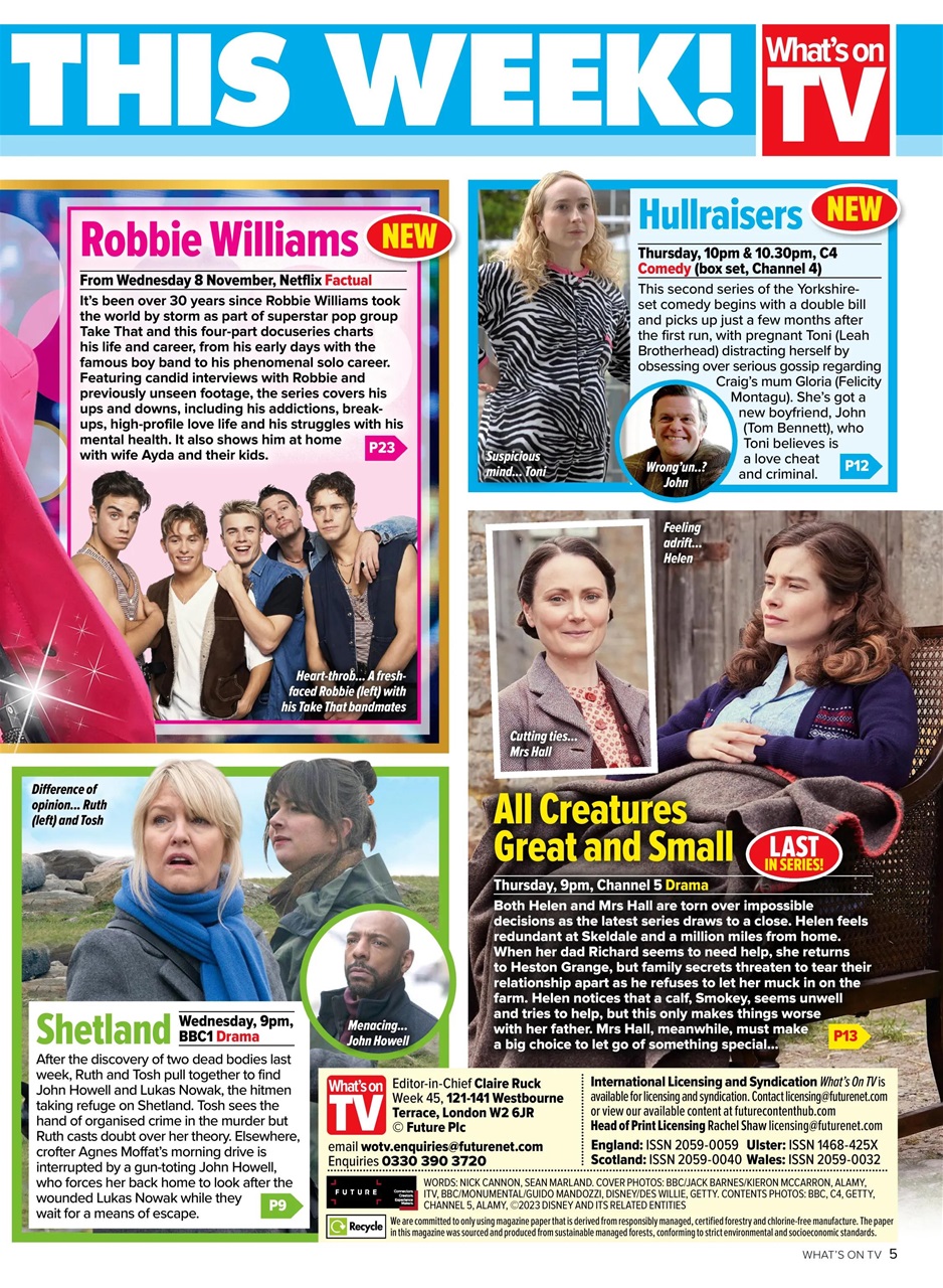 What's on TV Magazine - 4-Nov-2023 Edición anterior