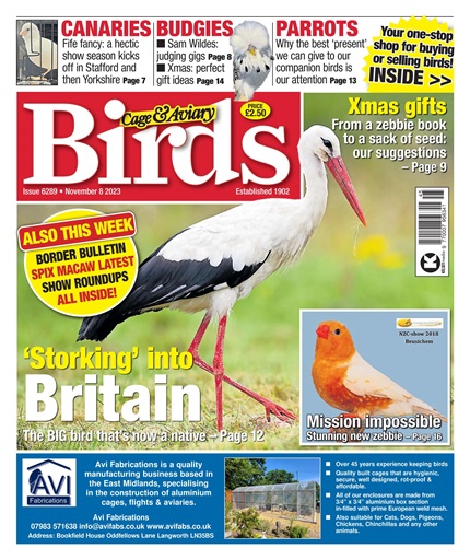Cage & Aviary Birds Magazine - 8-Nov-23 Back Issue