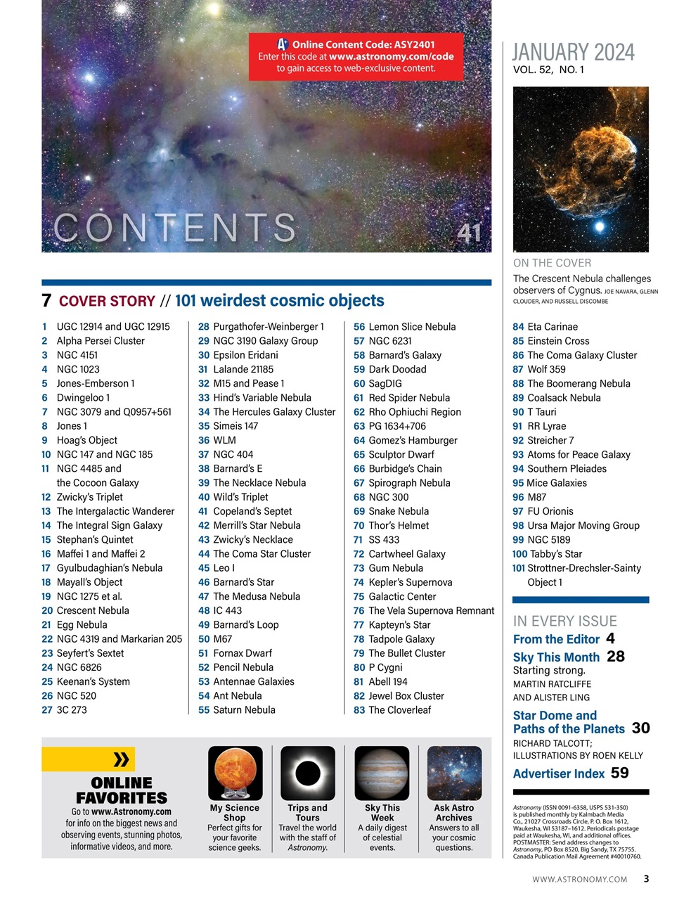 Astronomy Magazine - January 2024 Back Issue