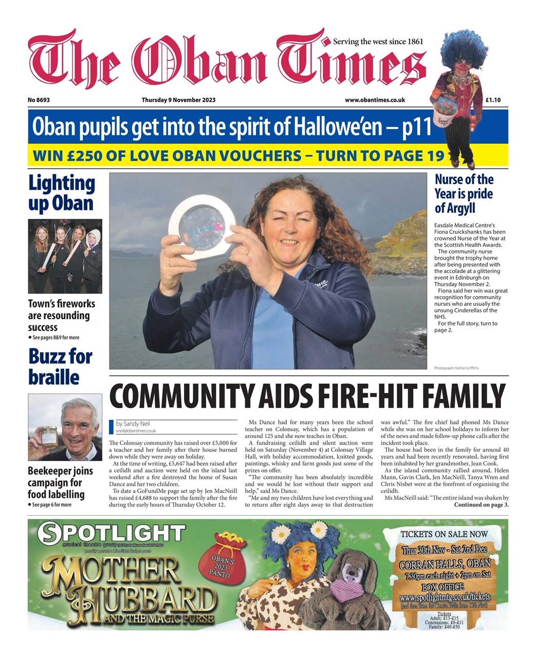 The Oban Times & Lochaber Times Magazine - 9th November, 2023 Back Issue