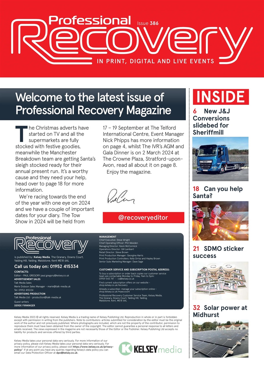 Professional Recovery Magazine - Issue 386 Back Issue
