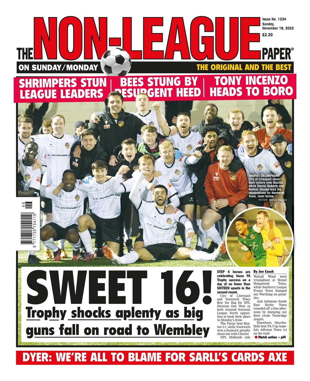 The Non-League Football Paper Magazine - 19-Nov-2023 Back Issue