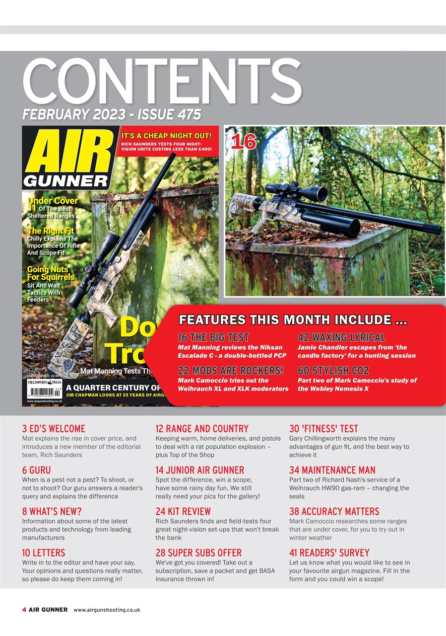 Airgun World Magazine - Air Gunner Feb 2023 Back Issue