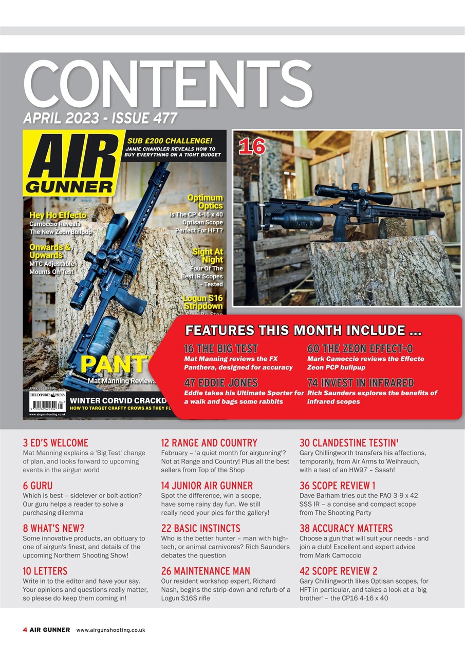 Airgun World Magazine - Air Gunner April 2023 Back Issue