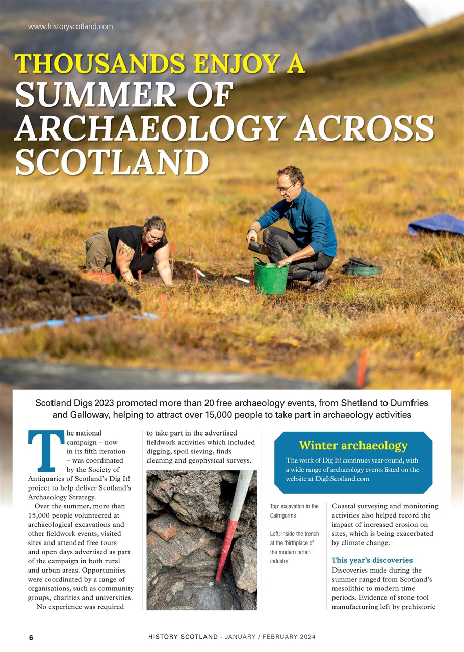 History Scotland Magazine - January - February 24 Subscriptions ...
