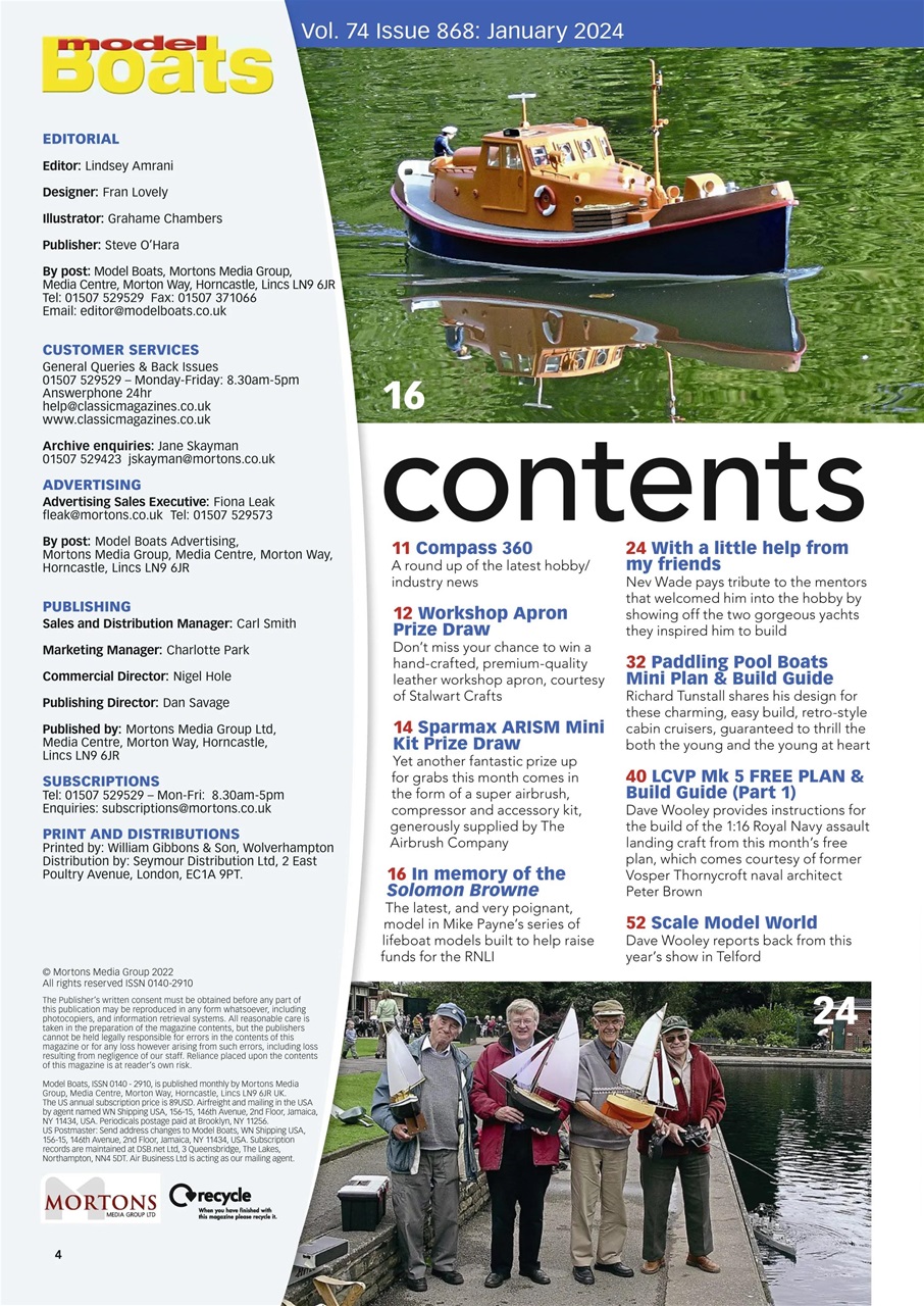 Model Boats Magazine - January 2024 Subscriptions | Pocketmags