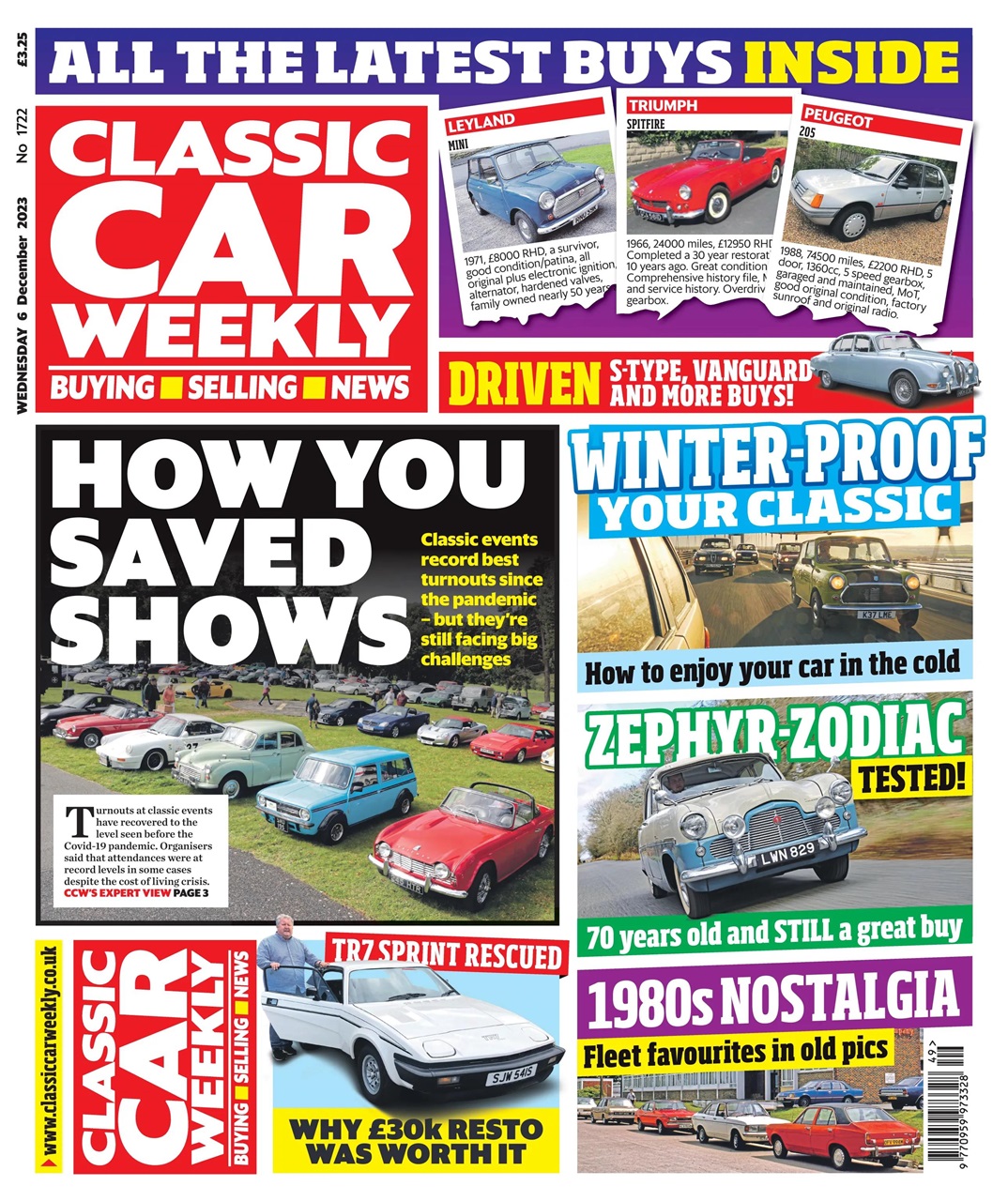 Classic Car Weekly Magazine - 6-Dec-2023 Back Issue