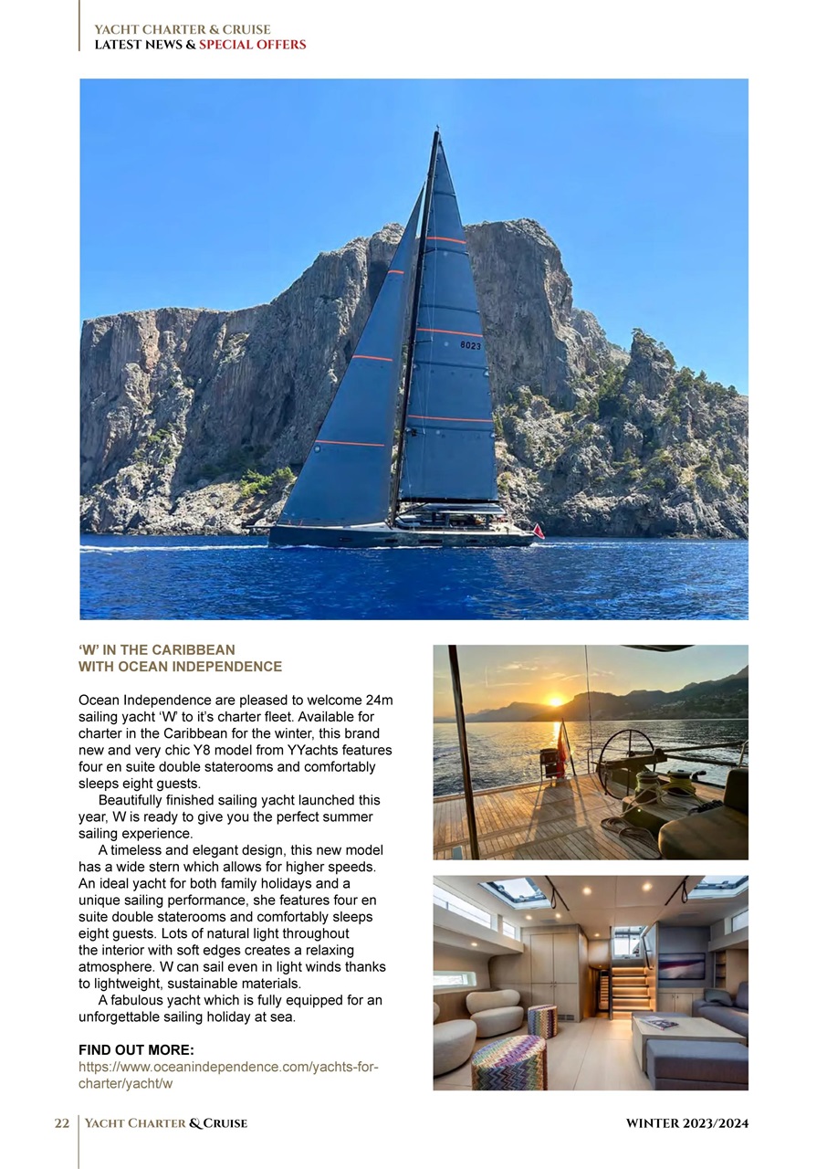 Yacht Charter & Cruise Magazine - WINTER 2023/24 Back Issue