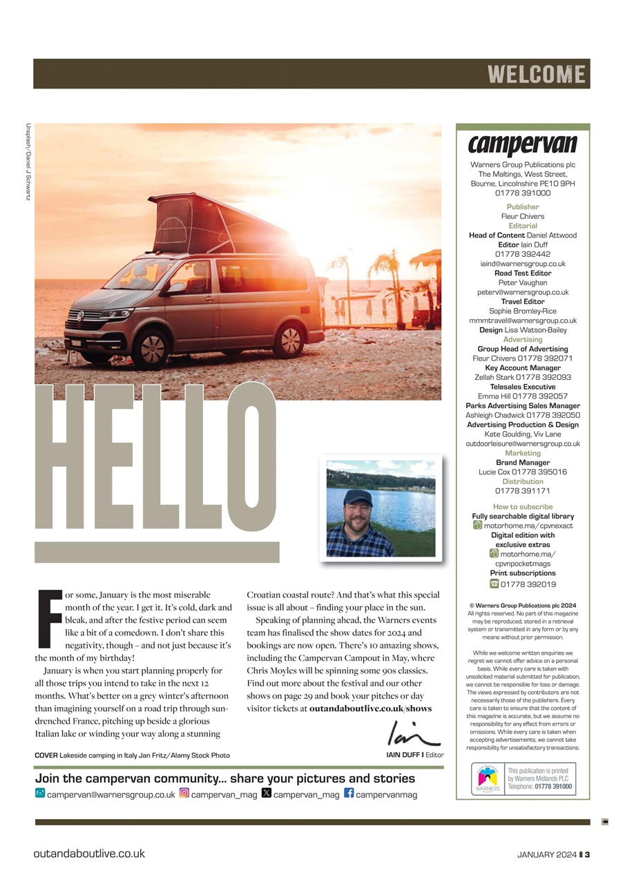 Campervan Magazine - January 2024 Subscriptions | Pocketmags