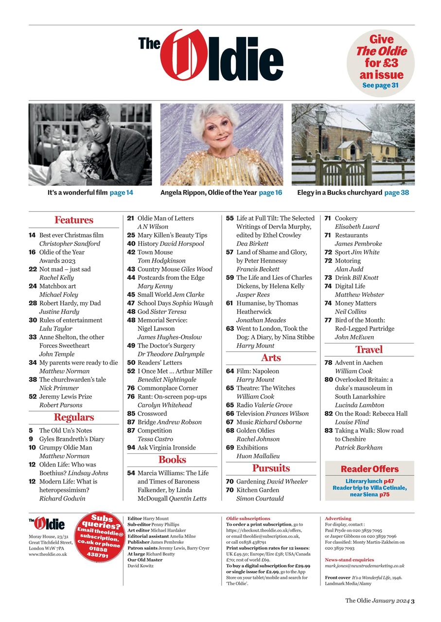 The Oldie Magazine - January 2024 Back Issue