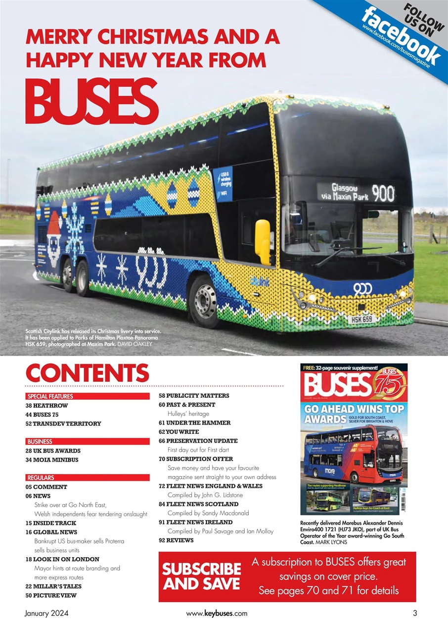 Buses Magazine - January 2024 Subscriptions | Pocketmags