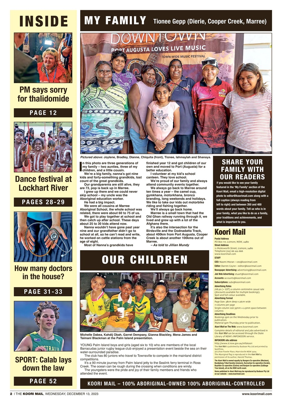 Koori Mail Magazine - December 13 2023 Subscriptions | Pocketmags