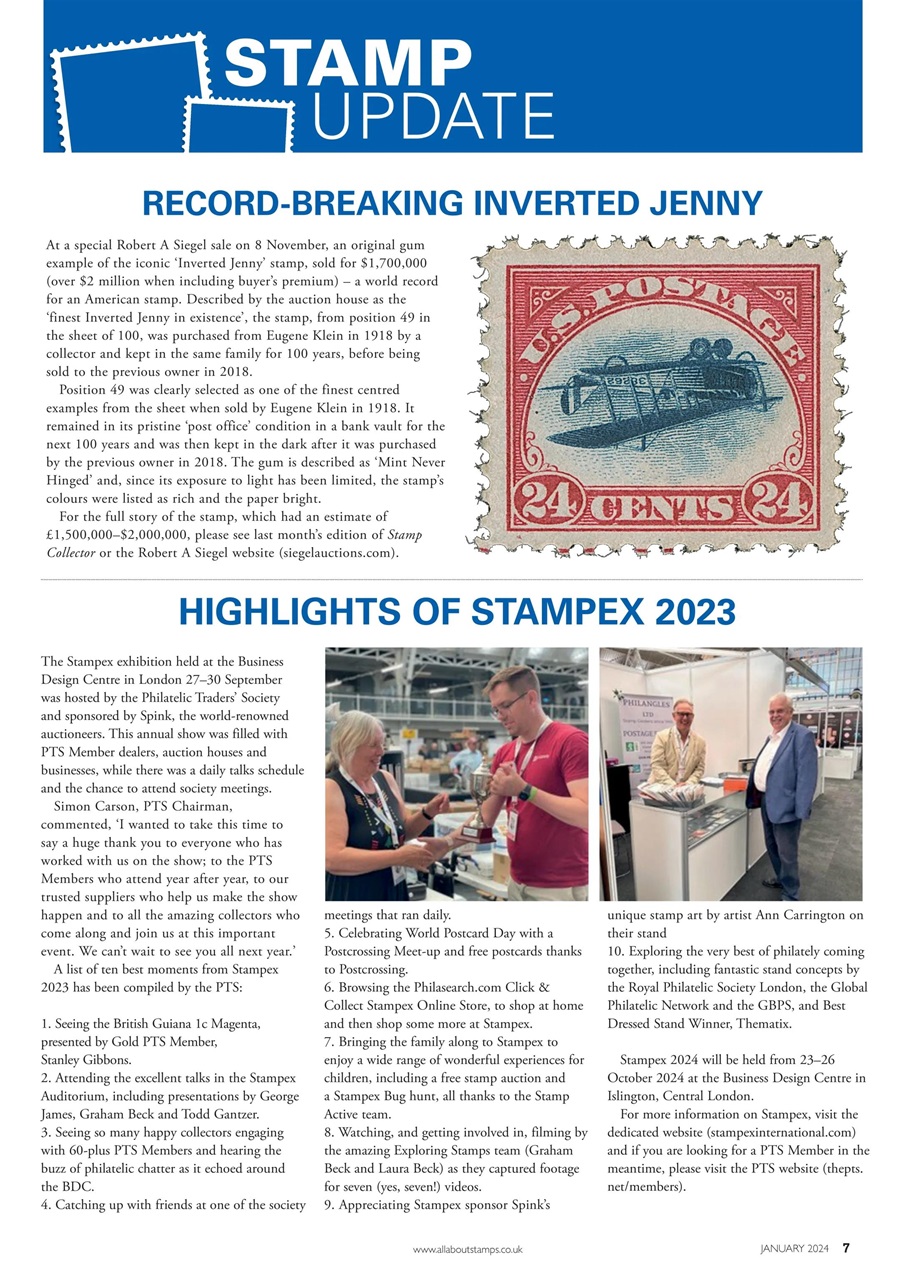 Stamp Collector Magazine - January 2024 Subscriptions | Pocketmags