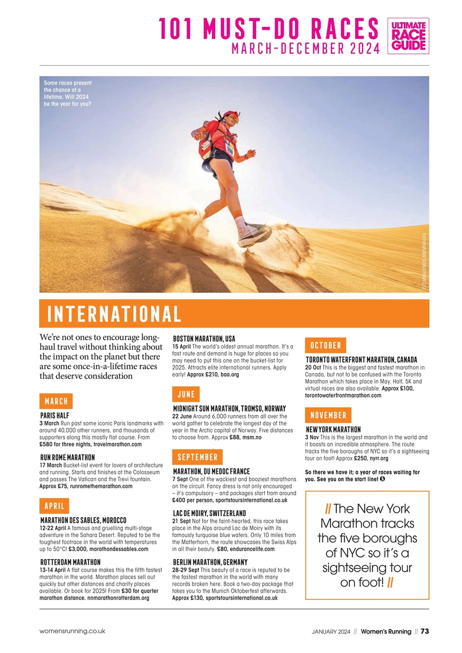 Women’s Running Magazine - Jan 2024 Subscriptions | Pocketmags