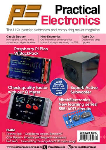 Practical Electronics Magazine - January 2024 Subscriptions | Pocketmags