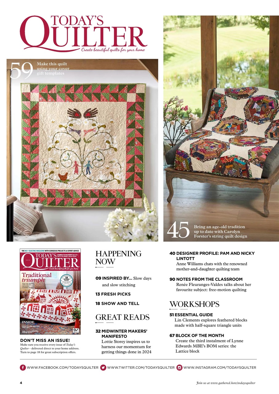 Today’s Quilter Magazine - Issue 109 Subscriptions | Pocketmags