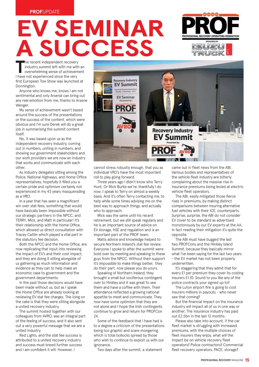 Professional Recovery Magazine Issue 388 Back Issue 