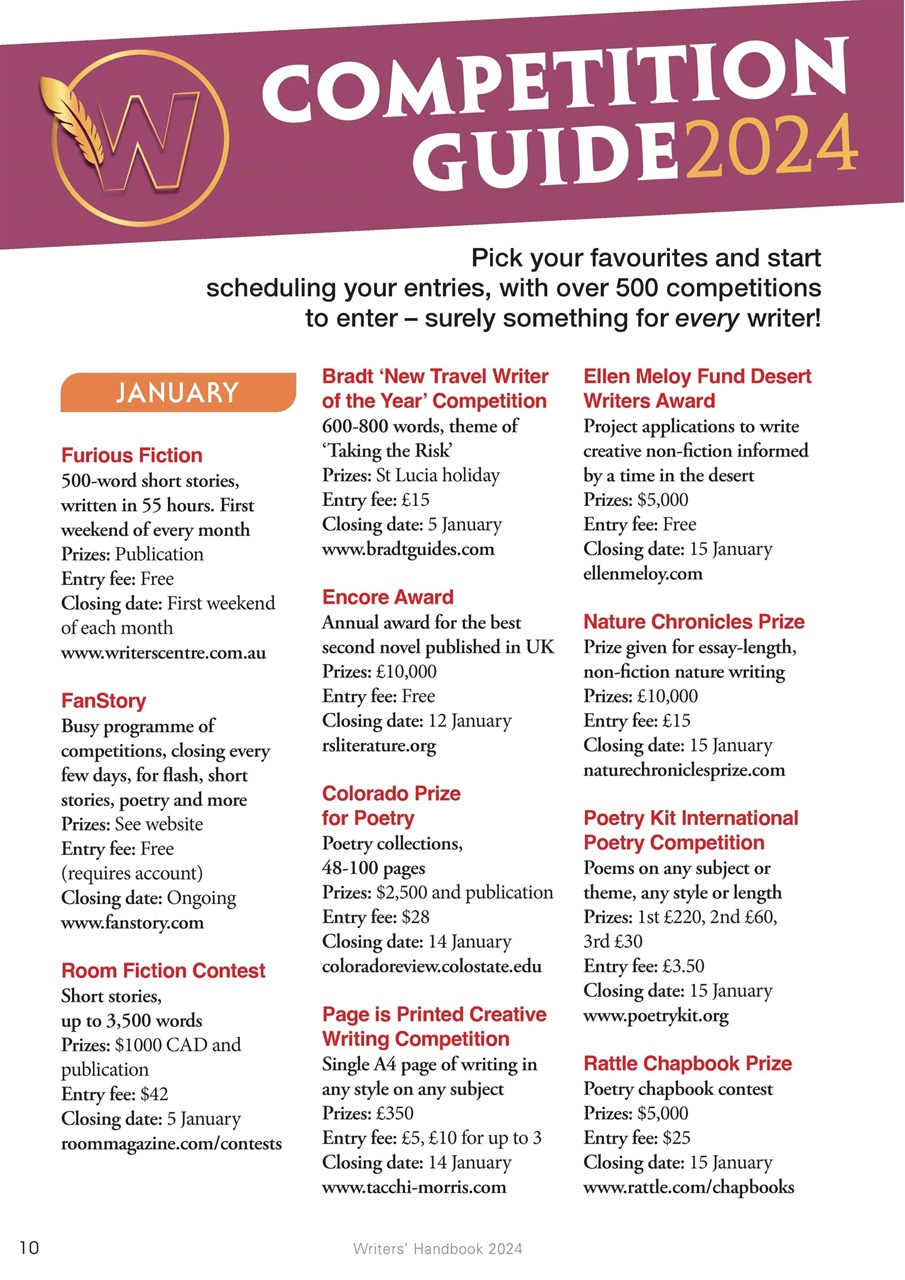 Writing Magazine - Writer's Handbook & Competitions Guide 2024 Special ...