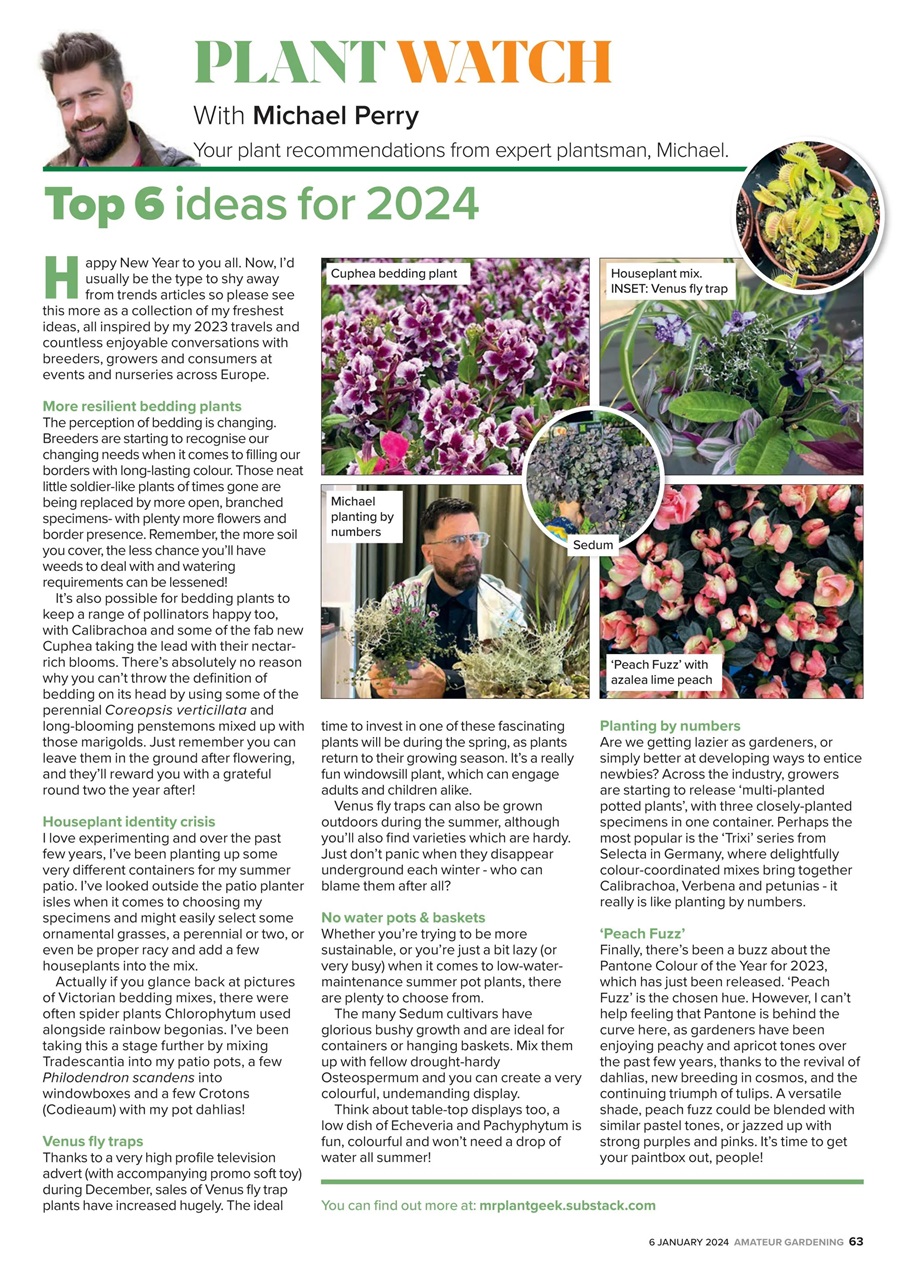 Amateur Gardening Magazine - 6th January 2024 Subscriptions | Pocketmags