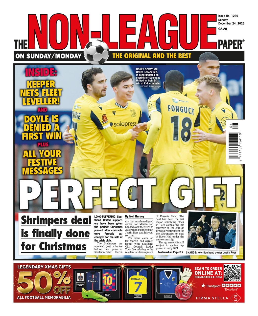 The Non-League Football Paper Magazine - 24 Dec 2023 Back Issue