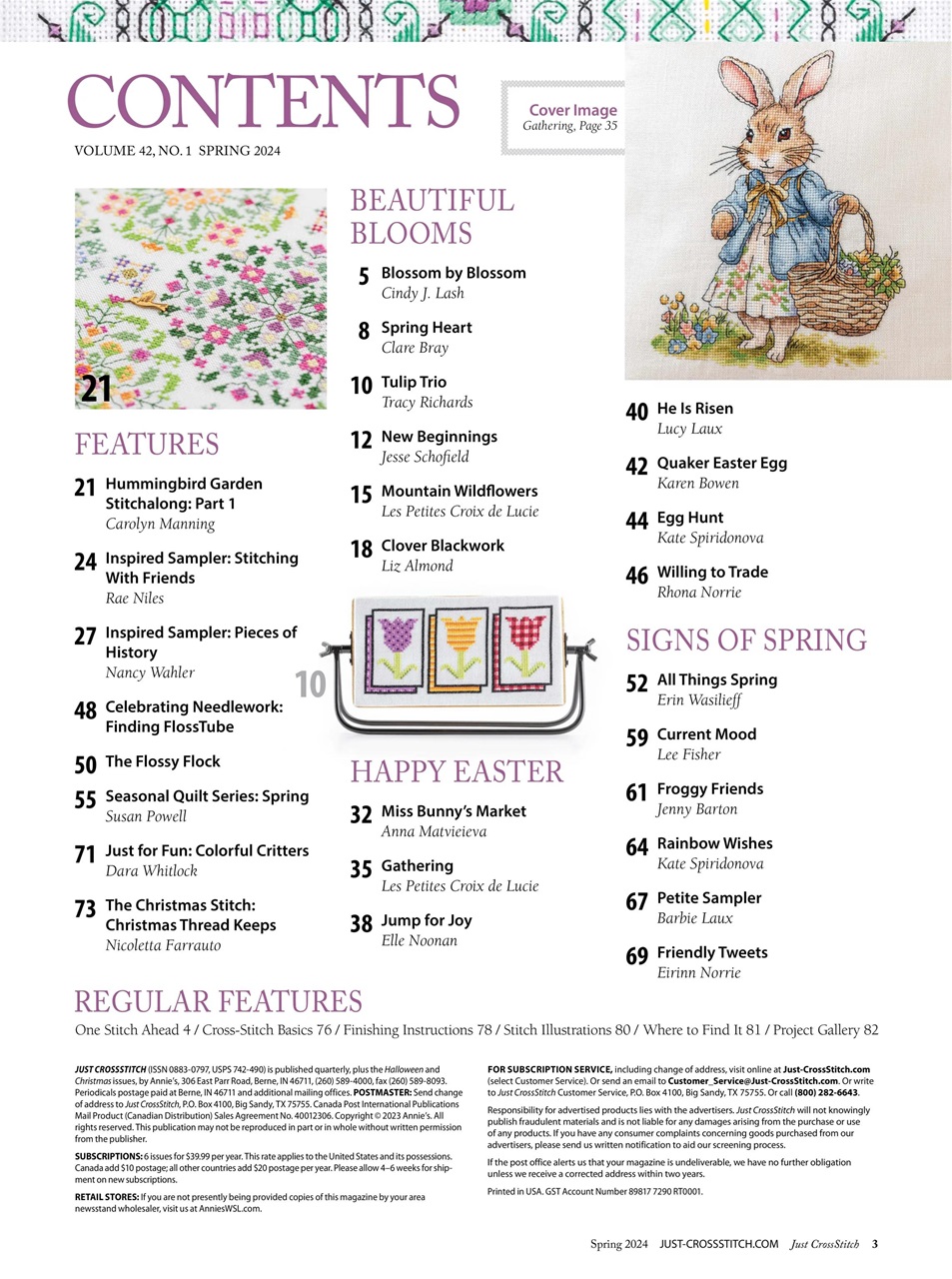 Just CrossStitch Magazine Subscriptions and Spring 2024 Issue | Pocketmags